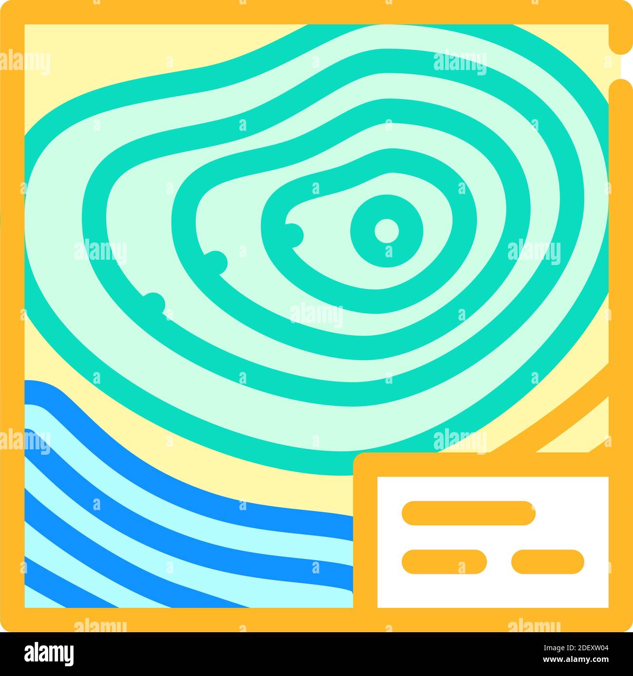 topographic map color icon vector illustration flat Stock Vector Image ...