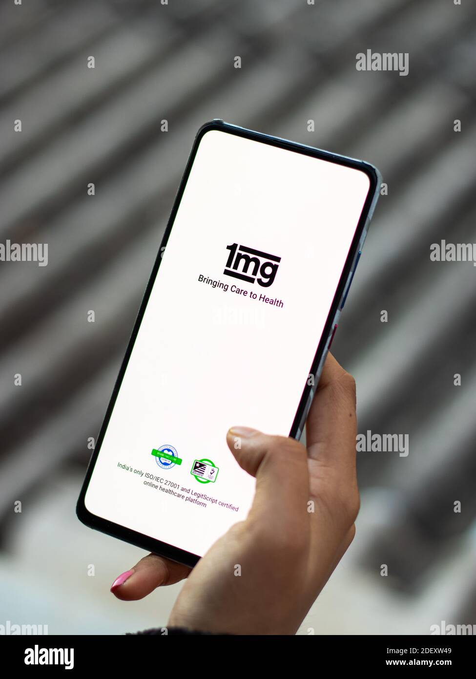 Assam, india - November 29, 2020 : 1mg logo on phone screen stock image ...