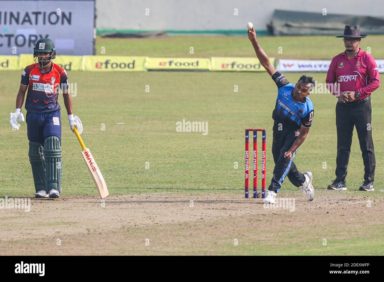 Beximco Dhaka cricket player Rubel Hossain in action during the ...
