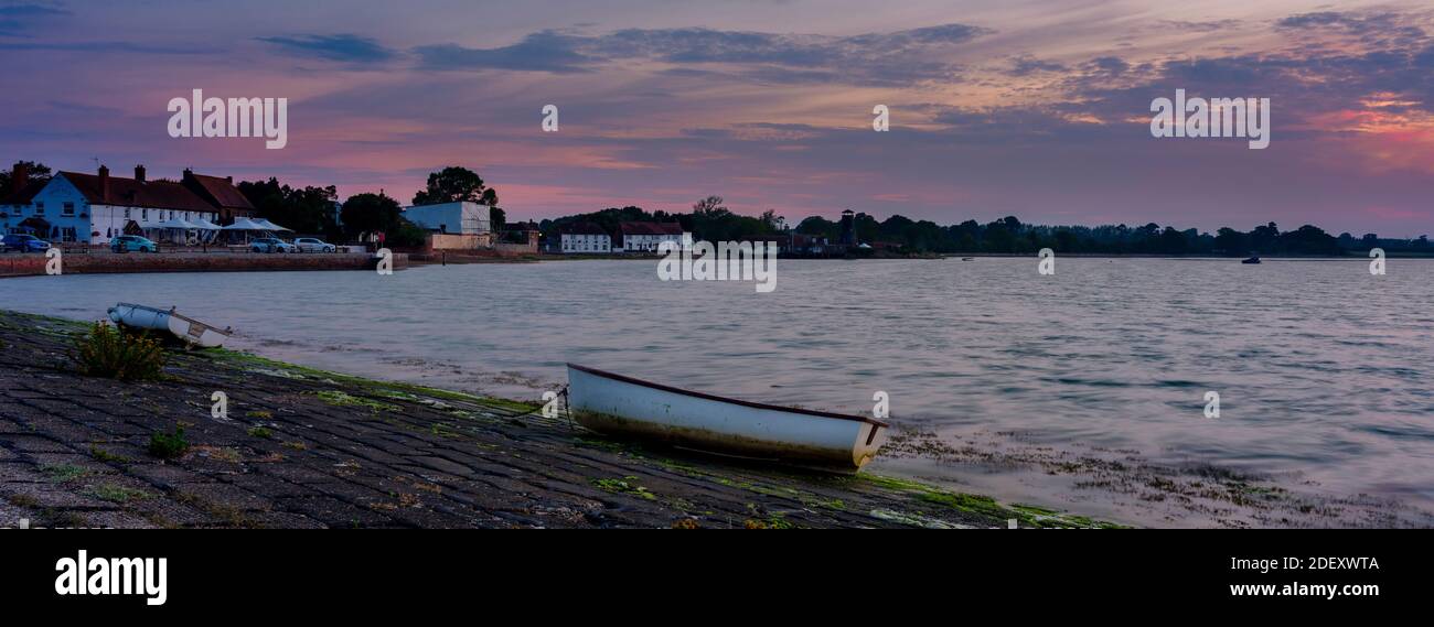 Langstone, UK - August 10, 2020: Sunrise over Langstone Harbour and ...