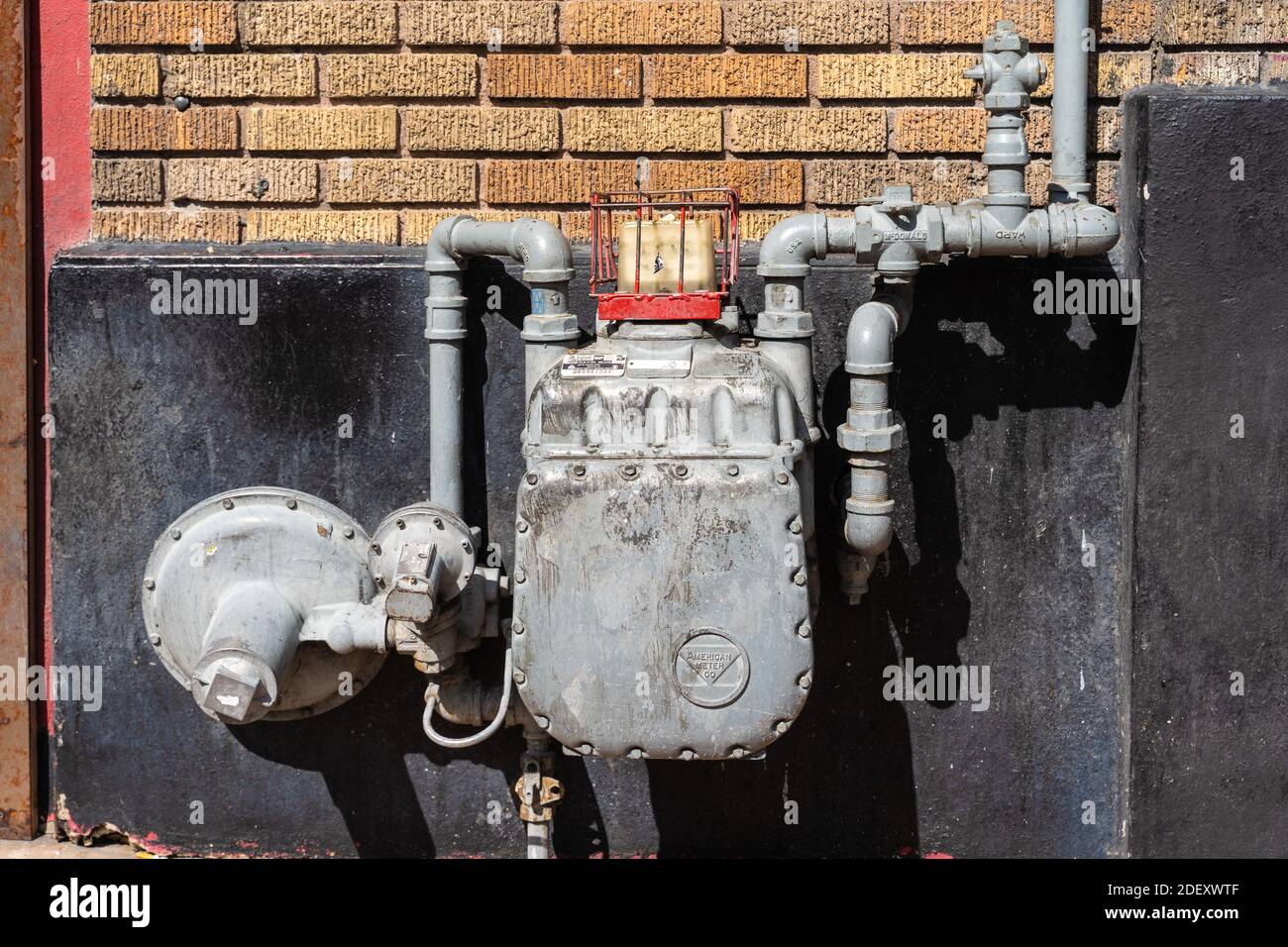 american style gas meter Stock Photo - Alamy