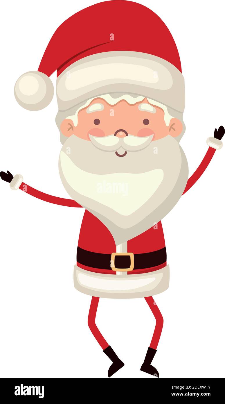 santa claus with a red suit on white background Stock Vector Image ...