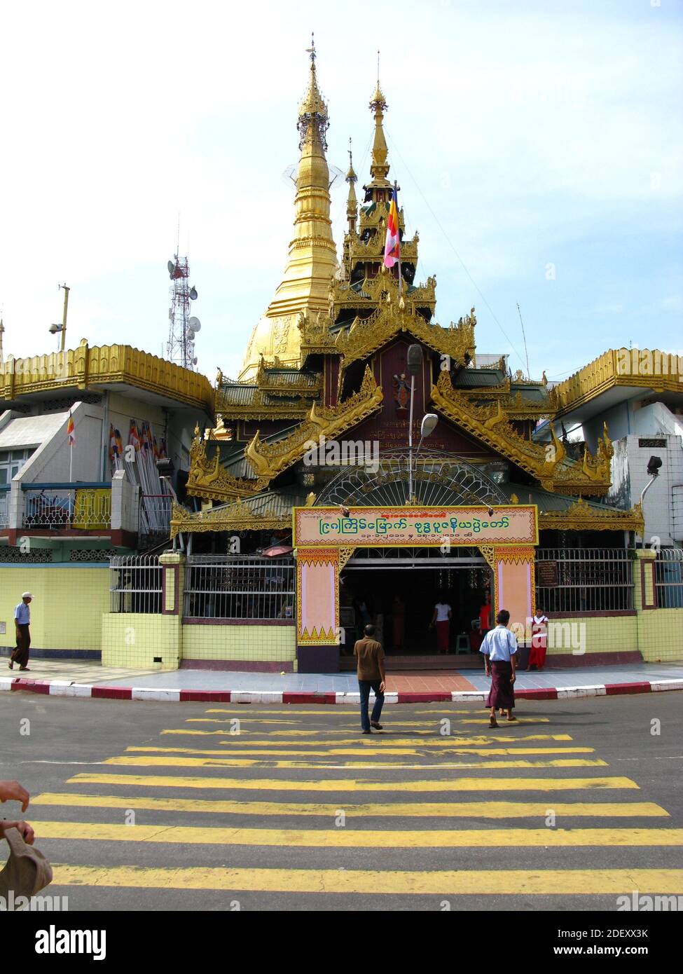 The ancient temple in Yangon, Rangoon, Myanmar Stock Photo - Alamy