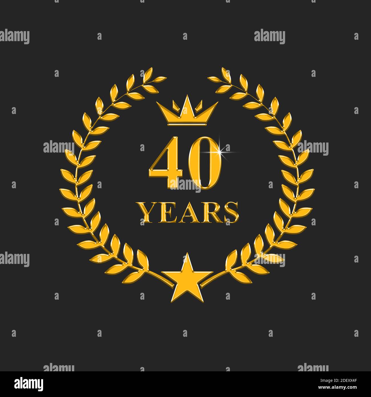 Template logo 40 anniversary vector hi-res stock photography and images ...