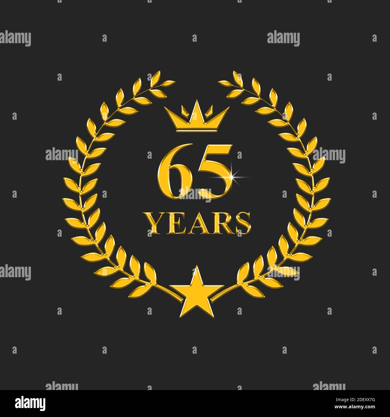 Template logo 65 years anniversary hi-res stock photography and images ...