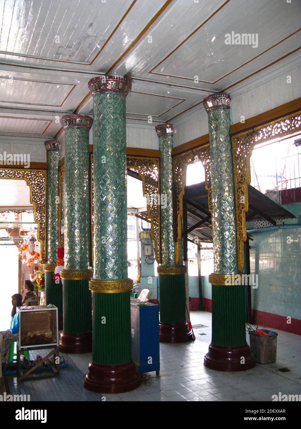 The ancient temple in Yangon, Rangoon, Myanmar Stock Photo - Alamy