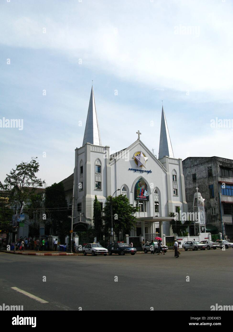 The church, Yangon, Rangoon, Myanmar Stock Photo - Alamy