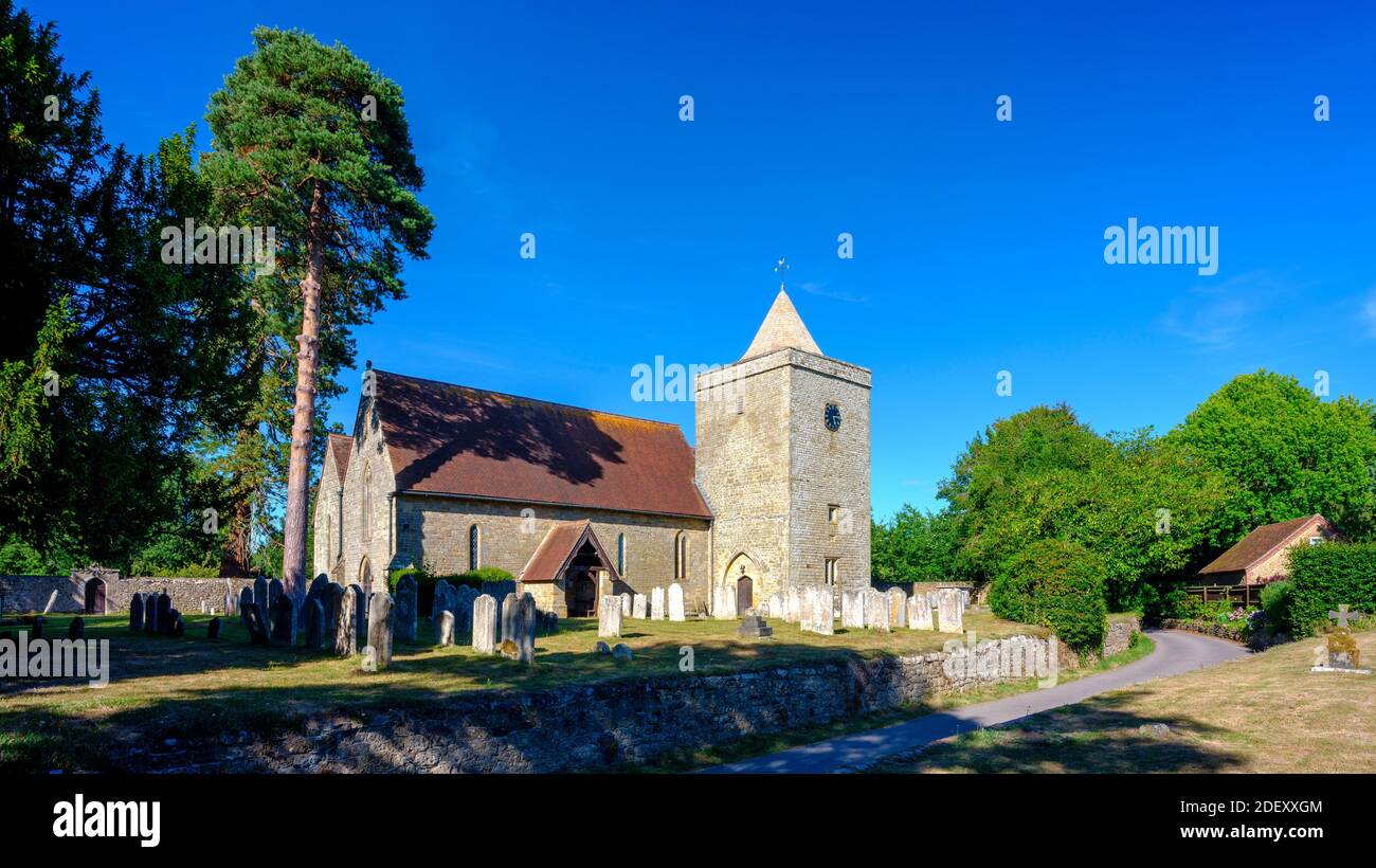 Stedham, UK - Auguest 6, 2020: St James' Church in Stedham on the River ...