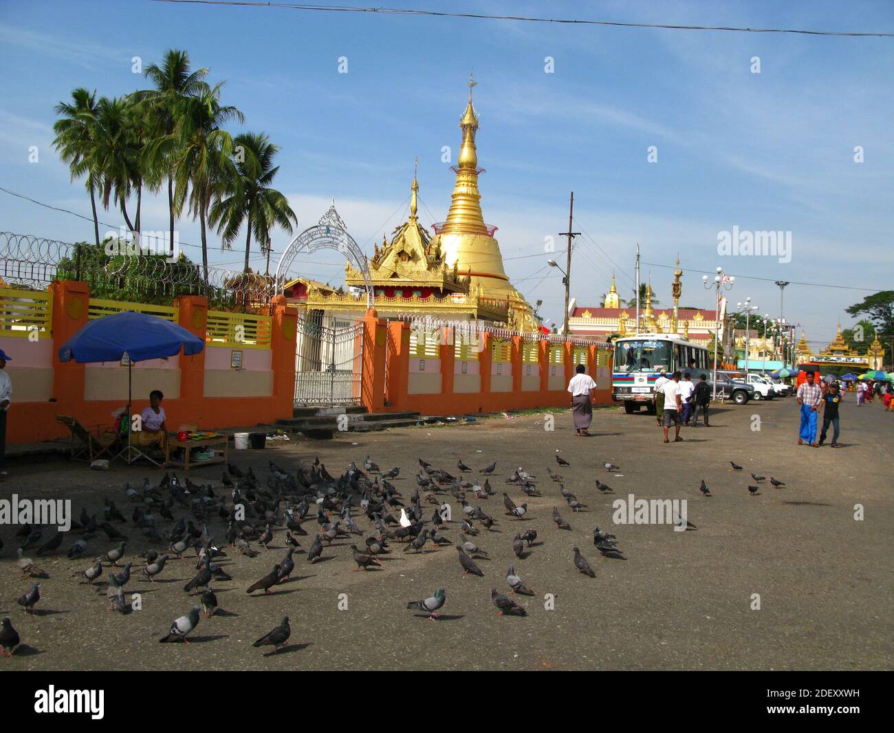 The ancient temple in Yangon, Rangoon, Myanmar Stock Photo - Alamy