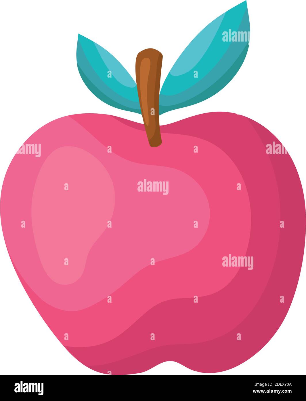 apple of a red color with stem Stock Vector Image & Art - Alamy