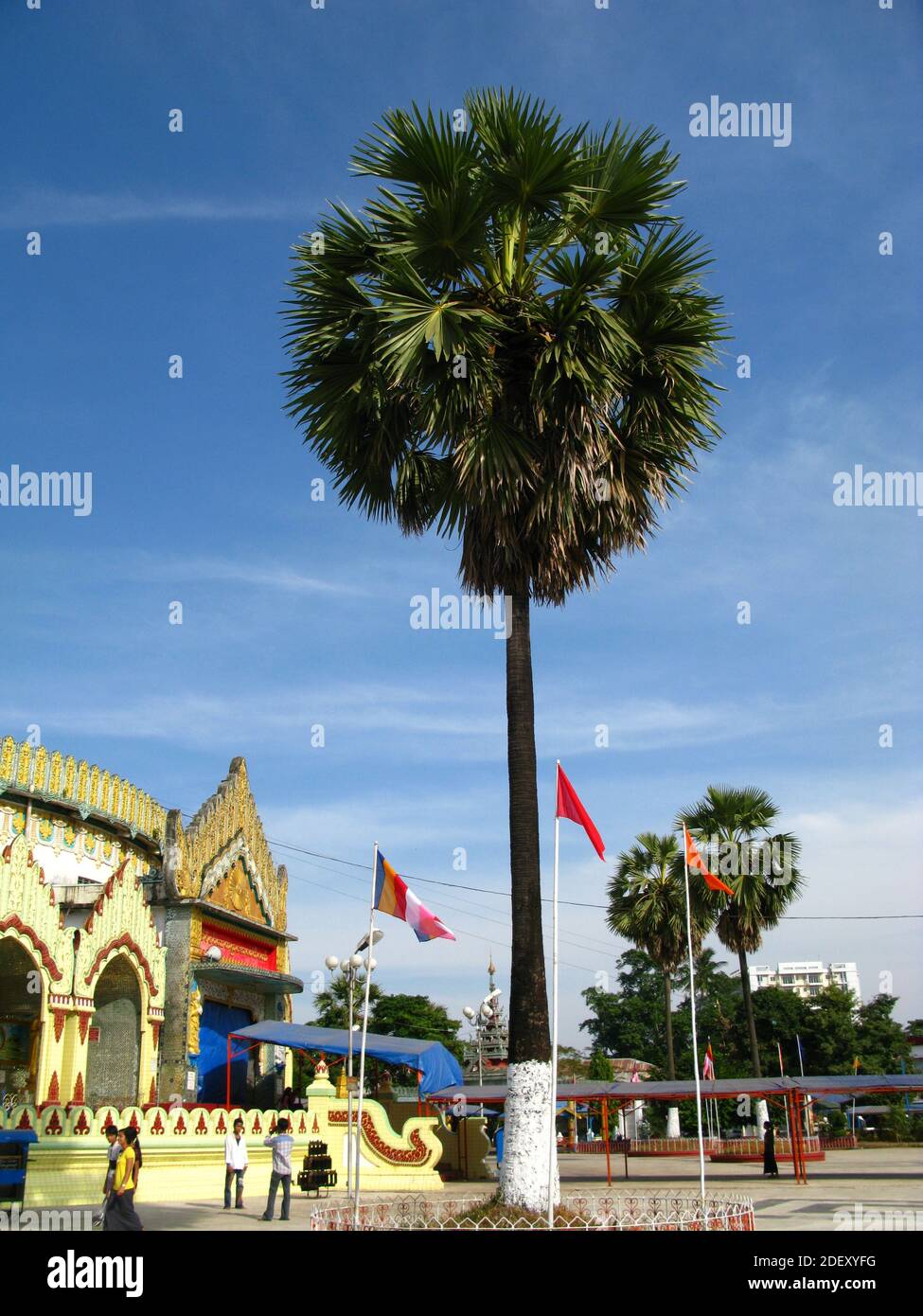 The ancient temple in Yangon, Rangoon, Myanmar Stock Photo - Alamy
