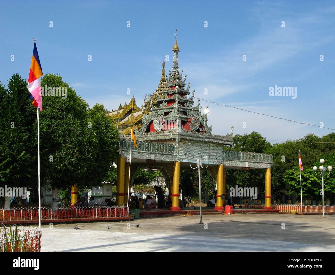 The ancient temple in Yangon, Rangoon, Myanmar Stock Photo - Alamy