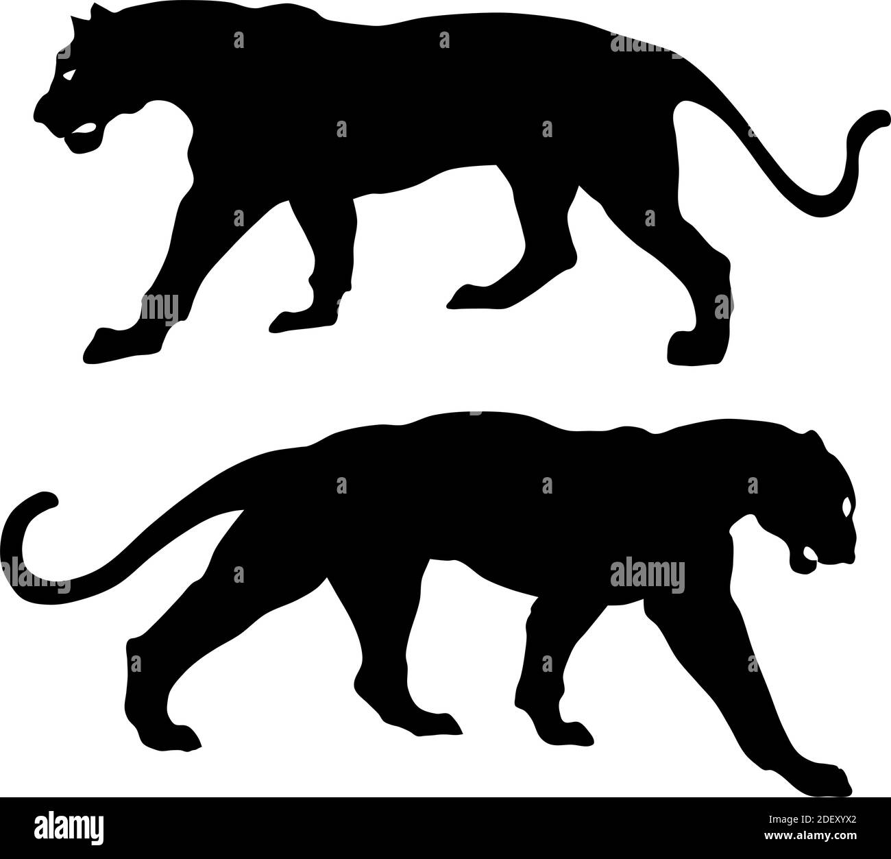 vector silhouette of a panther Stock Vector Image & Art - Alamy