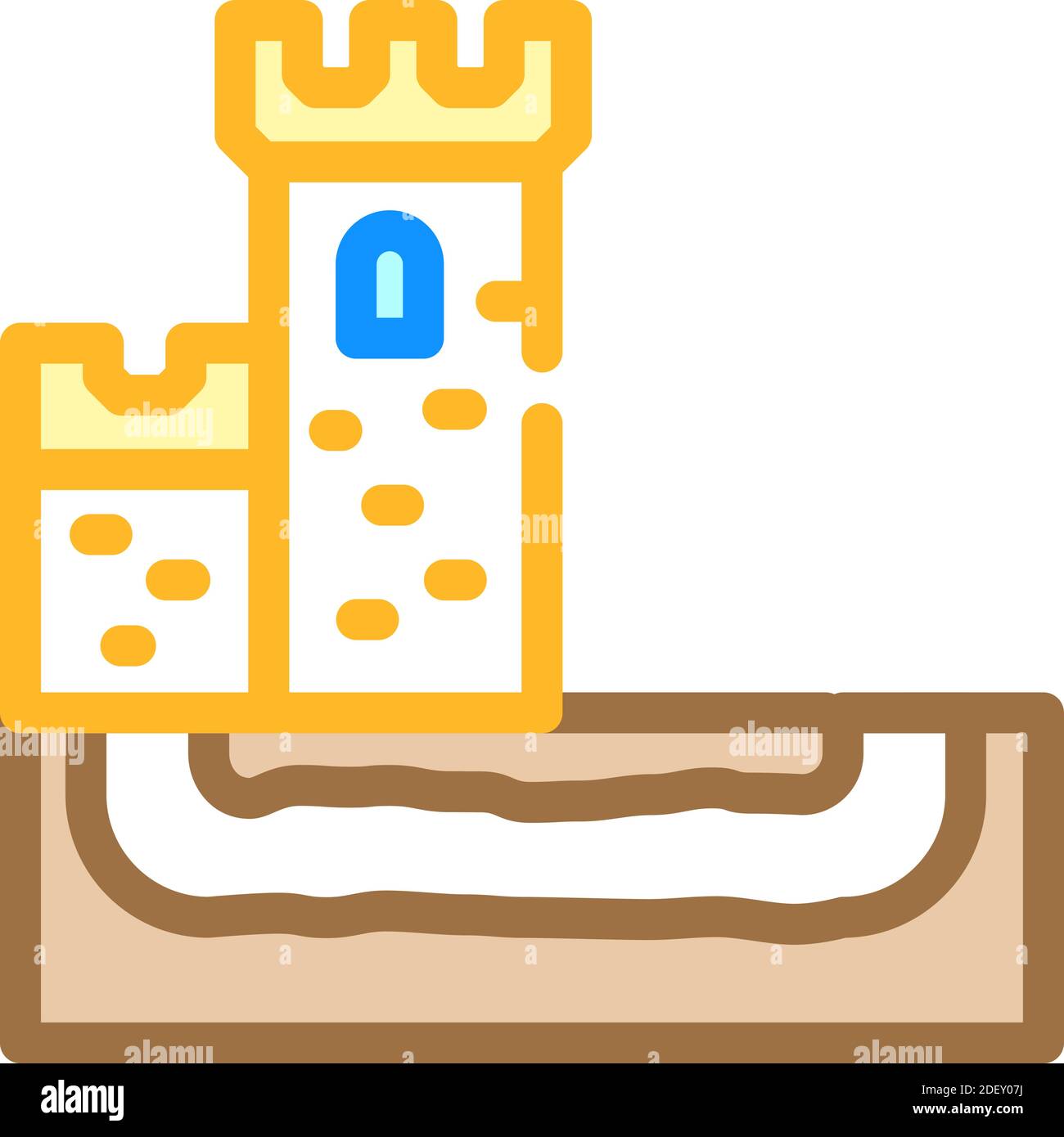 secret tunnel of castle color icon vector illustration Stock Vector ...