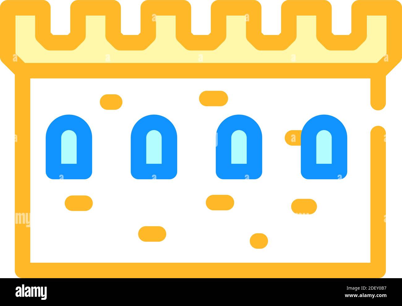 stone wall with windows color icon vector illustration Stock Vector ...