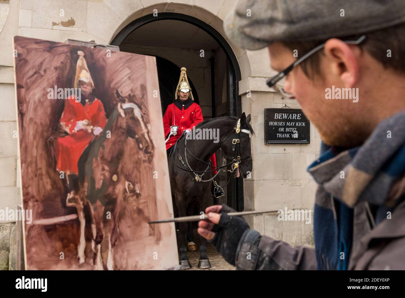 Queens guard painting hi-res stock photography and images - Alamy