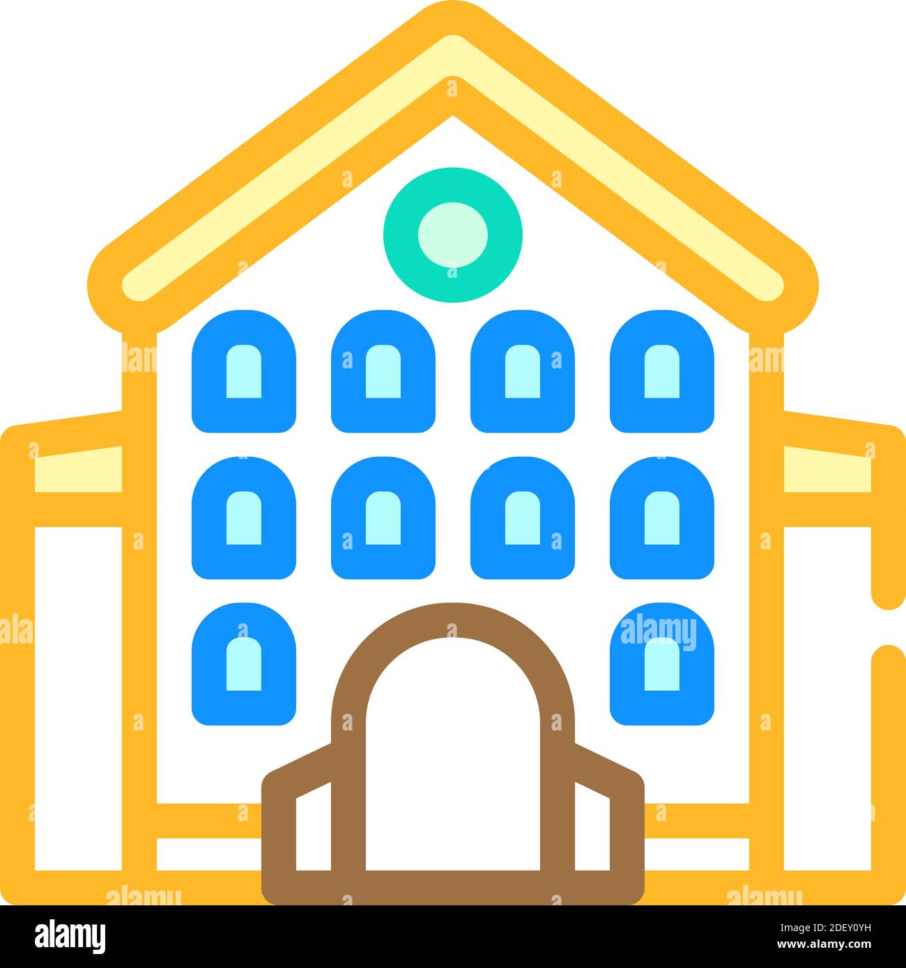 castle main building color icon vector illustration Stock Vector Image ...