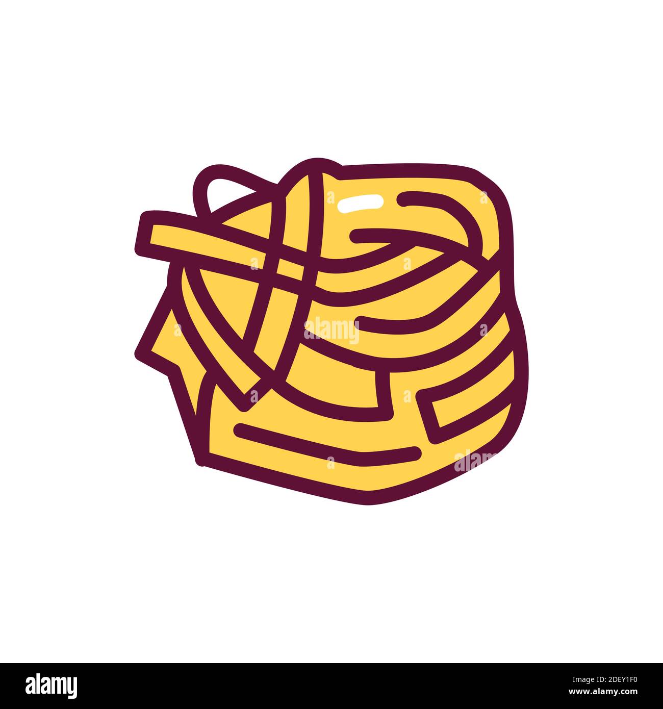 Tagliatelle and fettuccine italian pasta Stock Vector Images - Alamy