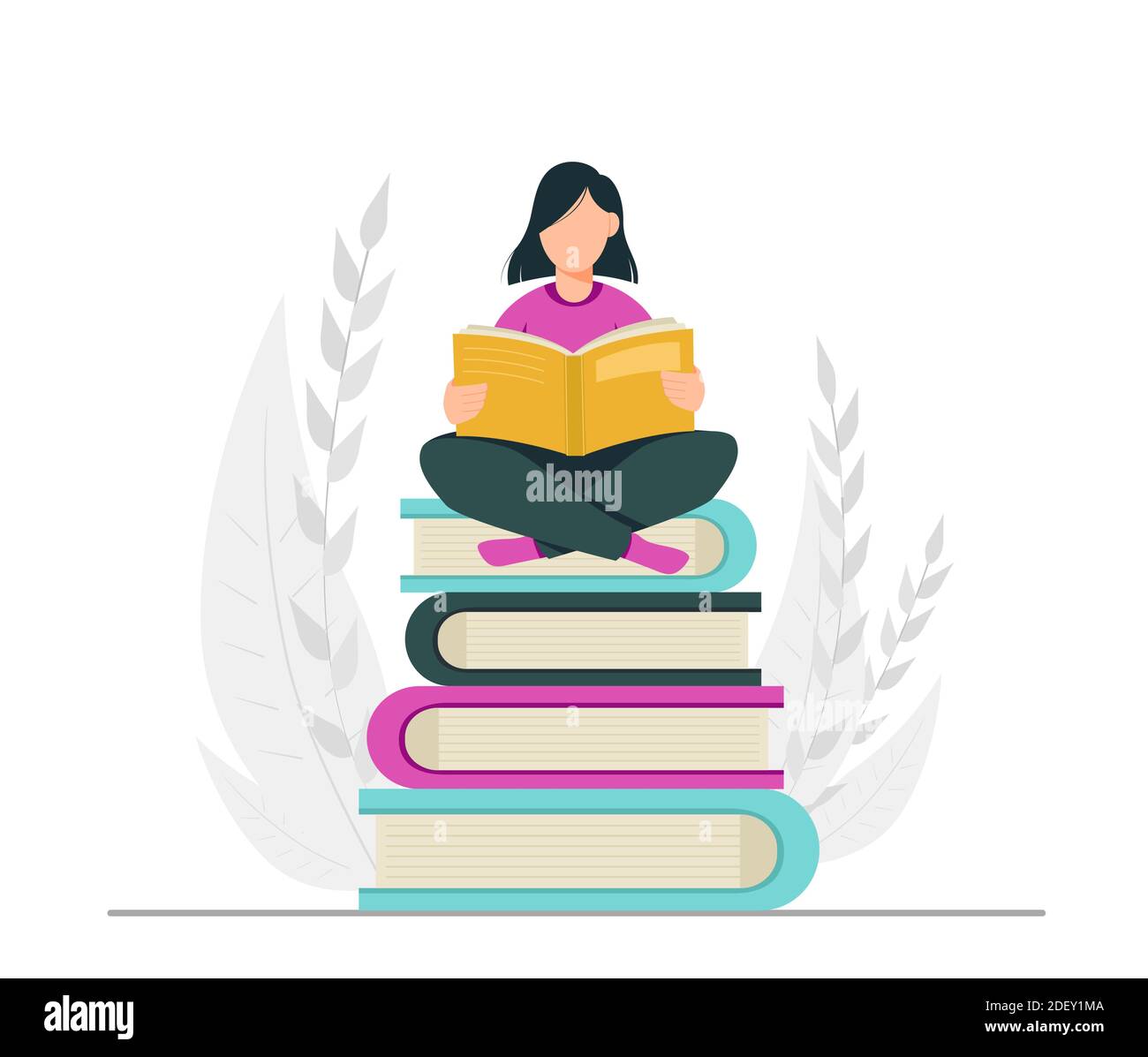 Faceless Book Setting Clipart