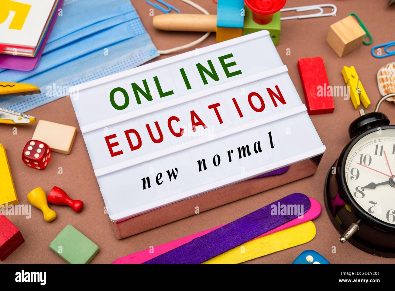 Online education is the new normal sign Stock Photo - Alamy