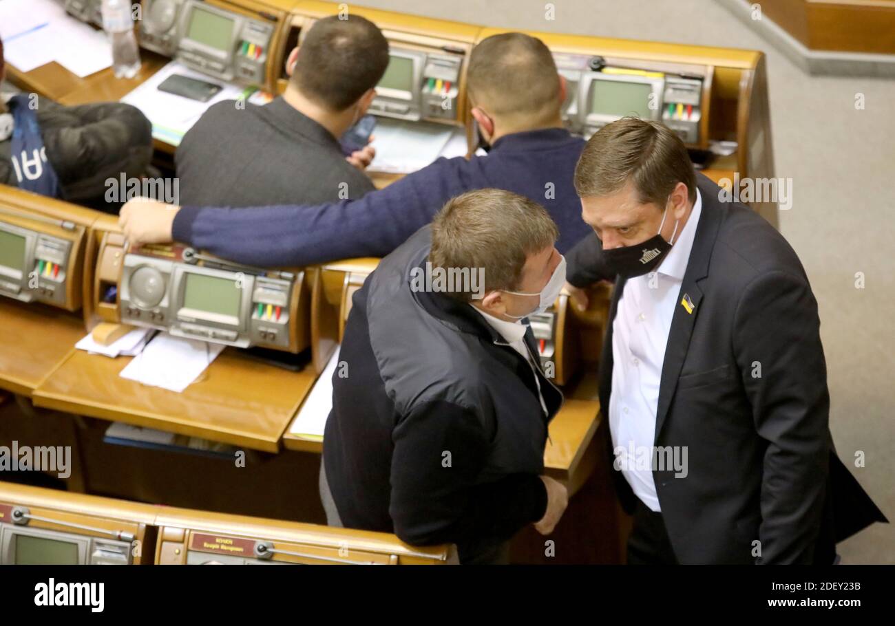 Non Exclusive: KYIV, UKRAINE - DECEMBER 02, 2020 - MPs are pictured ...