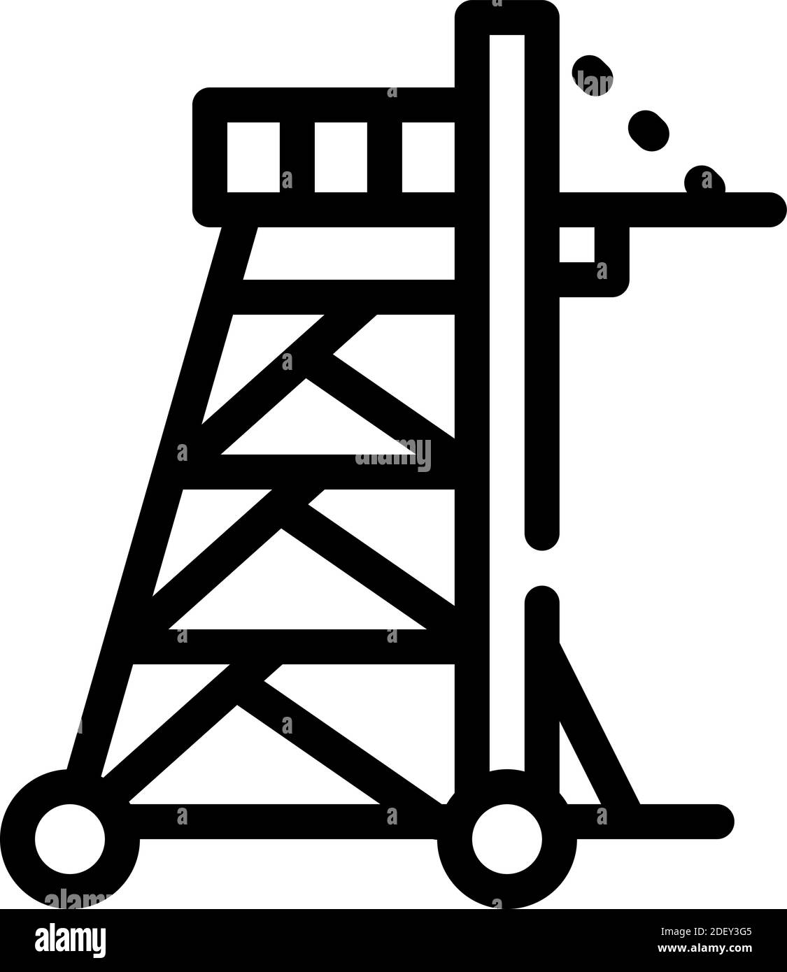 siege tower line icon vector illustration black Stock Vector Image ...