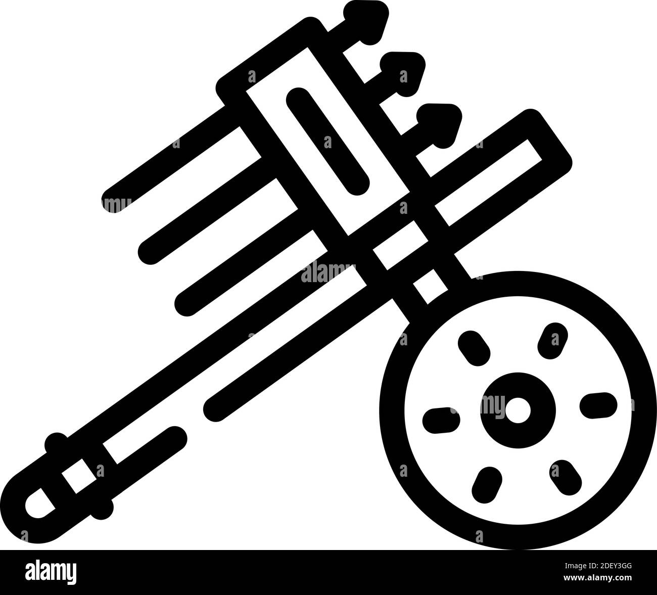 hwacha ancient weapon line icon vector illustration Stock Vector Image ...