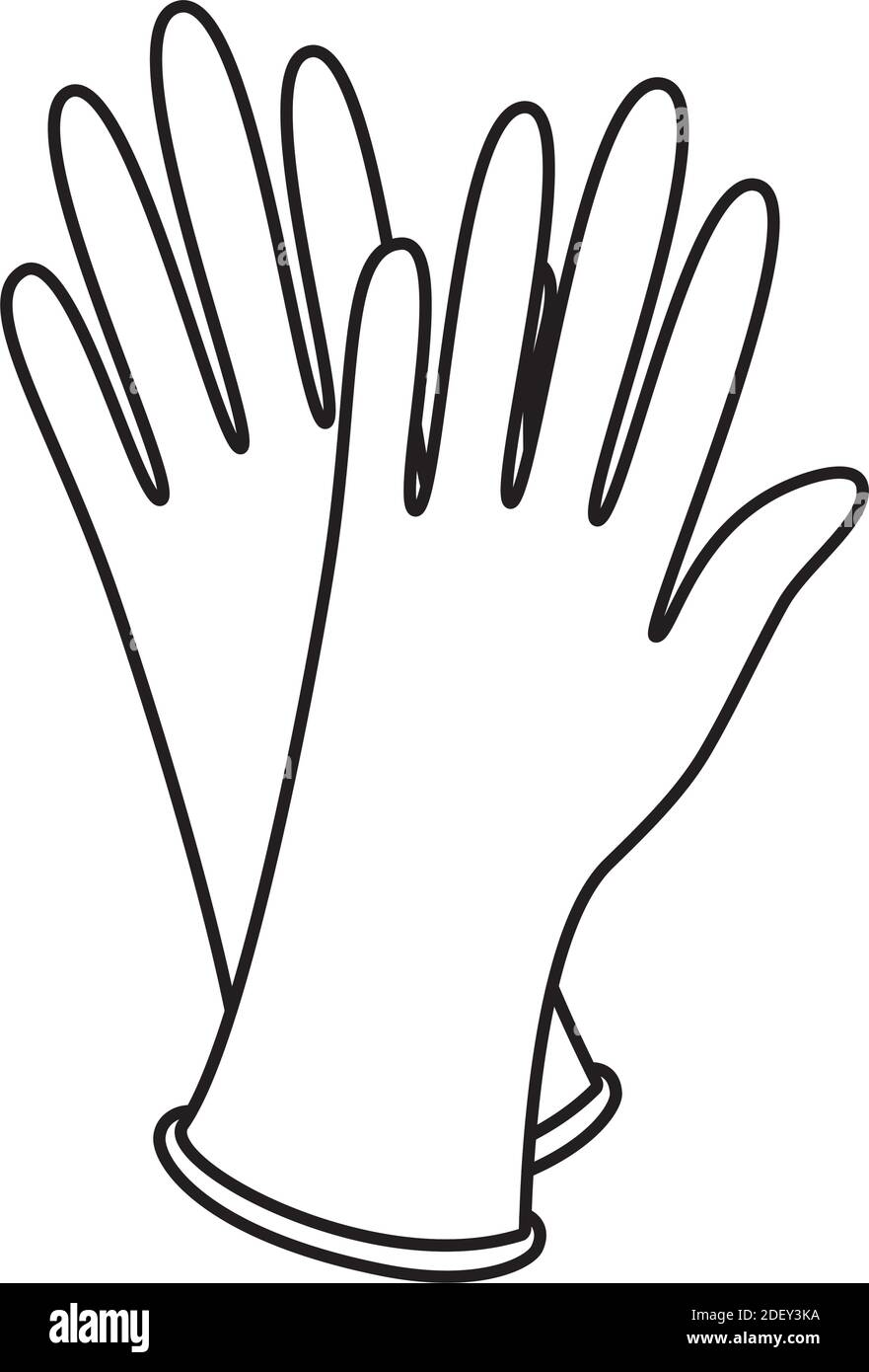 Pink line protective gloves icon hi-res stock photography and images - Alamy