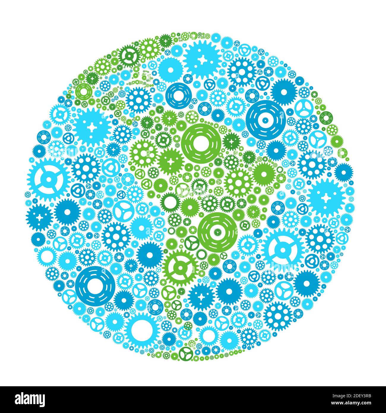 Technology Earth Concept with Wheels Illustration Stock Photo - Alamy