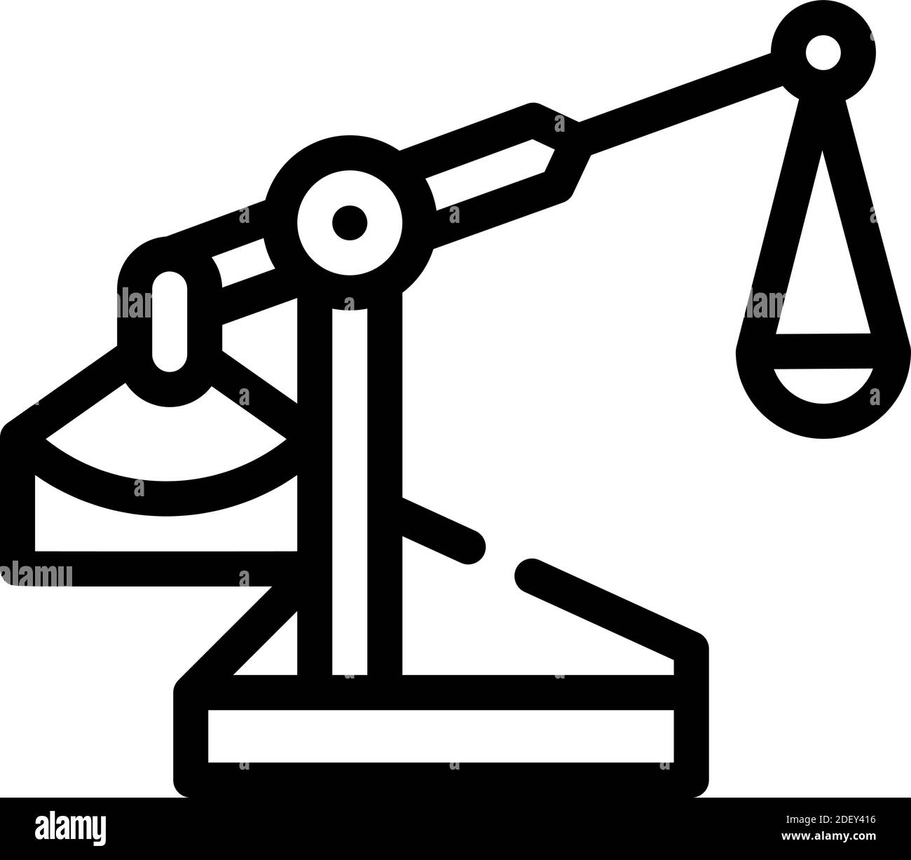 trebuchet vintage weapon line icon vector illustration Stock Vector ...