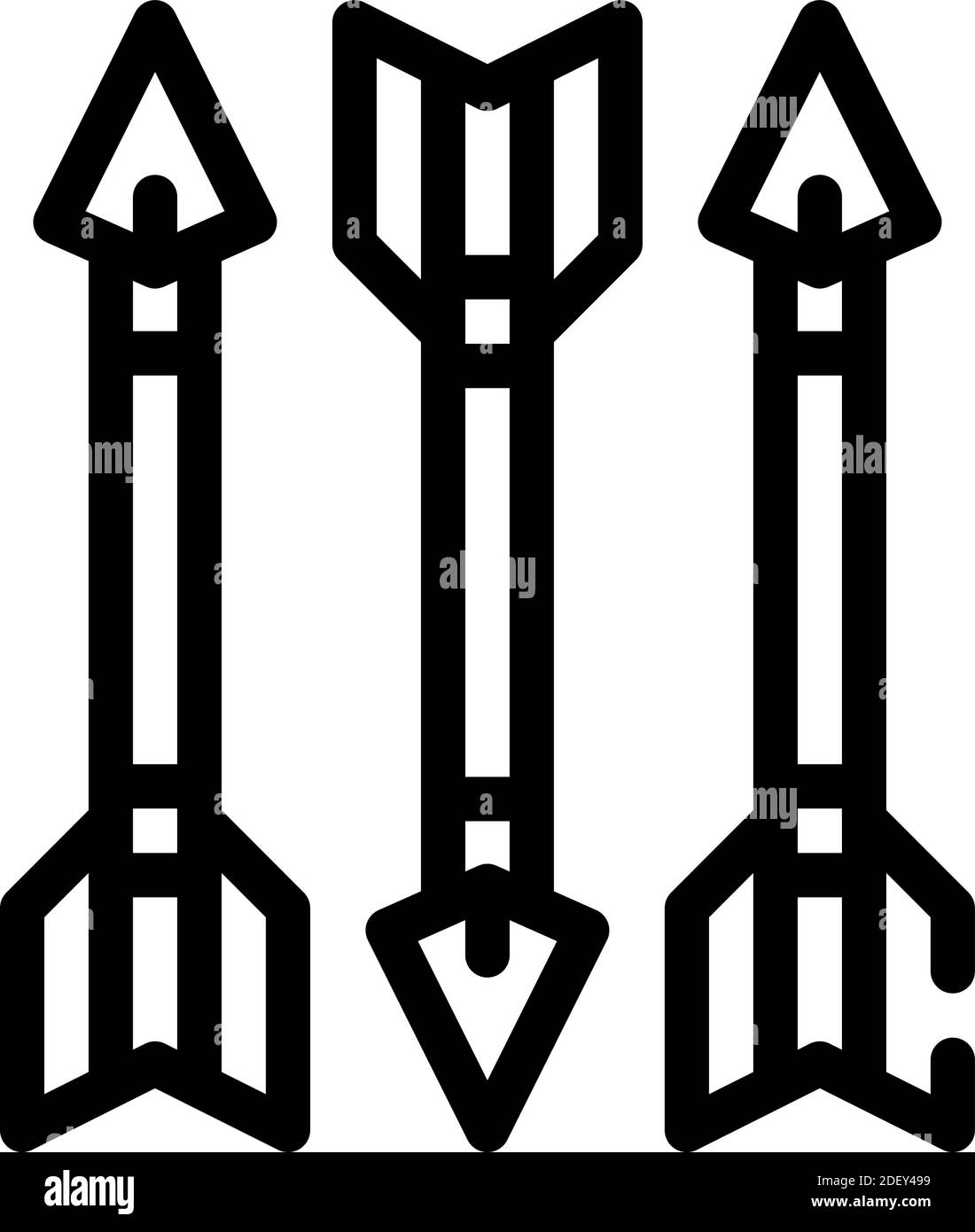 arrows bolts line icon vector illustration black Stock Vector Image ...
