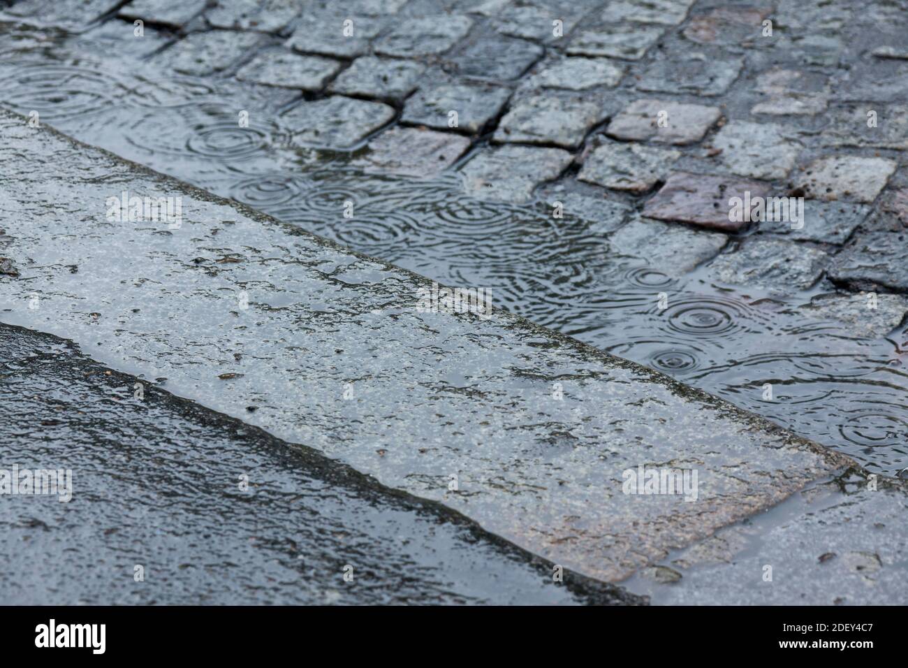 Raindrops puddle hi-res stock photography and images - Alamy