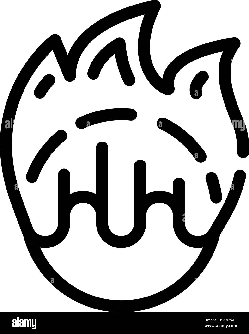 burning projectile line icon vector illustration black Stock Vector ...