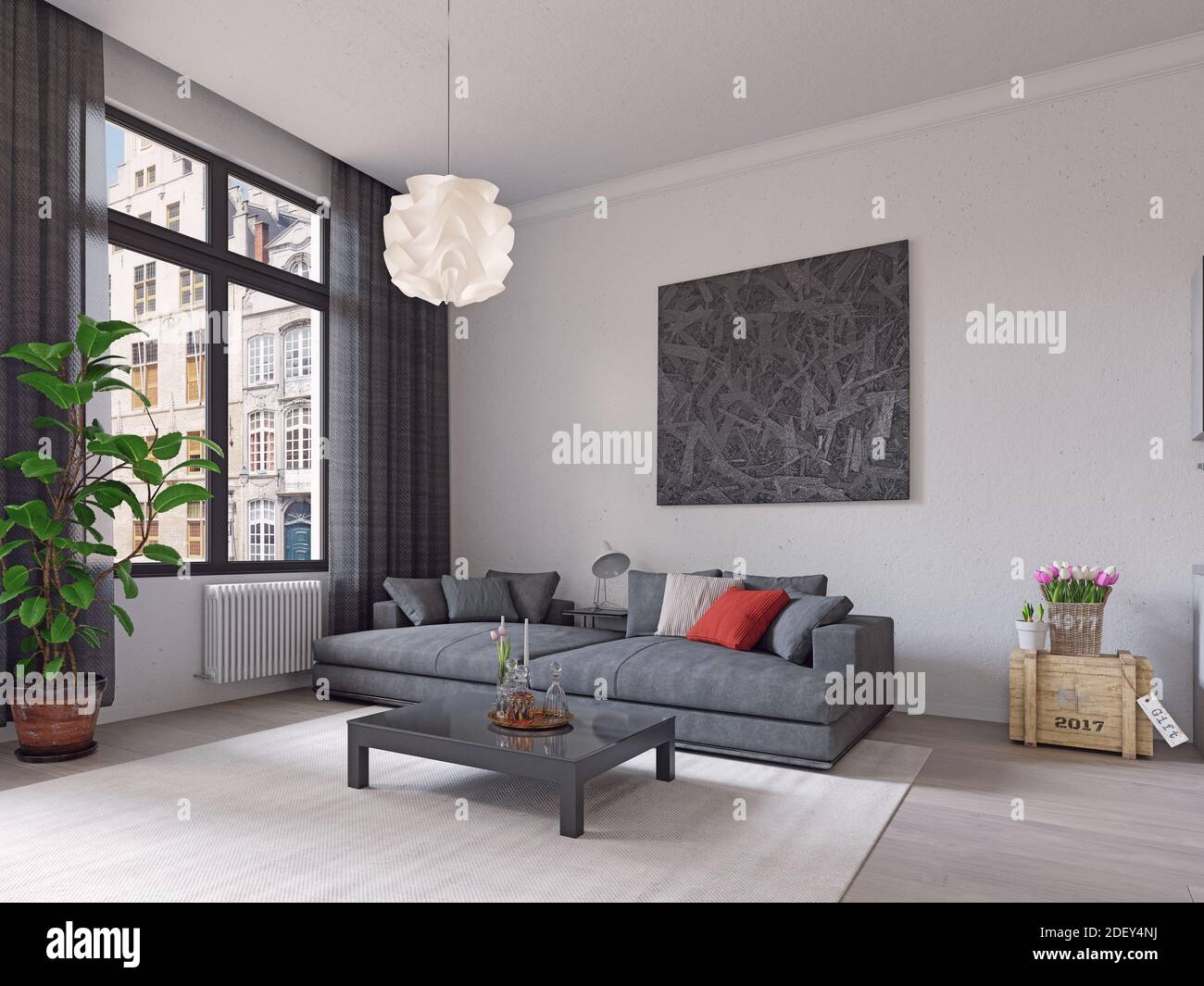 modern studio interior. 3d rendering design concept Stock Photo - Alamy