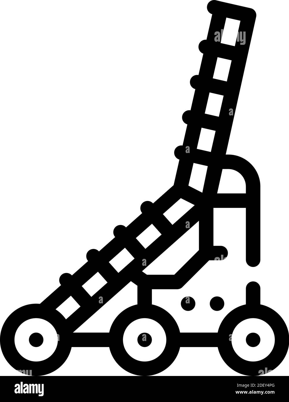 siege ladder line icon vector illustration black Stock Vector Image ...