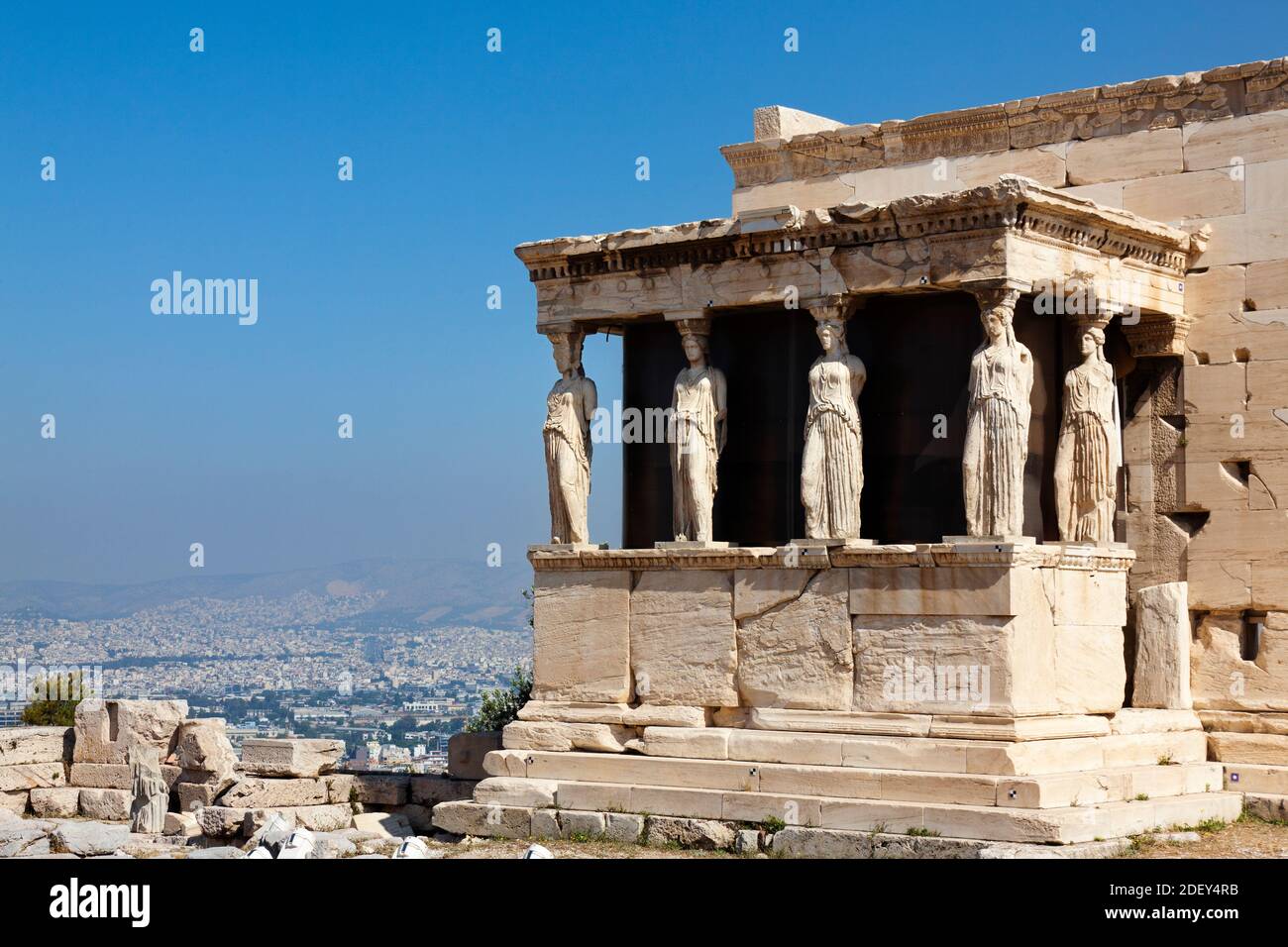 Porch of the Caryatids, The Erechtheion (or Erechtheum), Acropolis ...