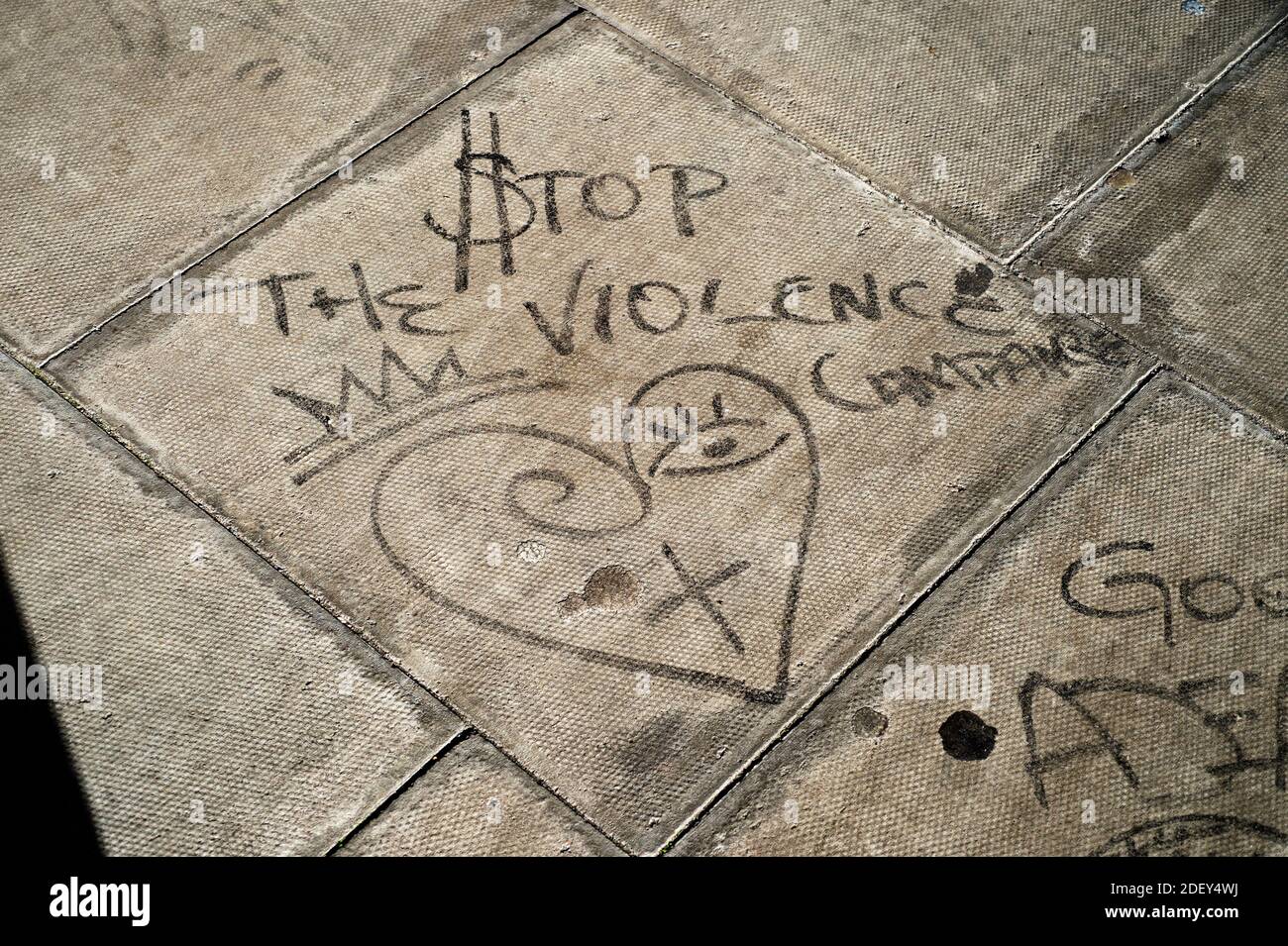 Pavement campaign graffiti hi-res stock photography and images - Alamy