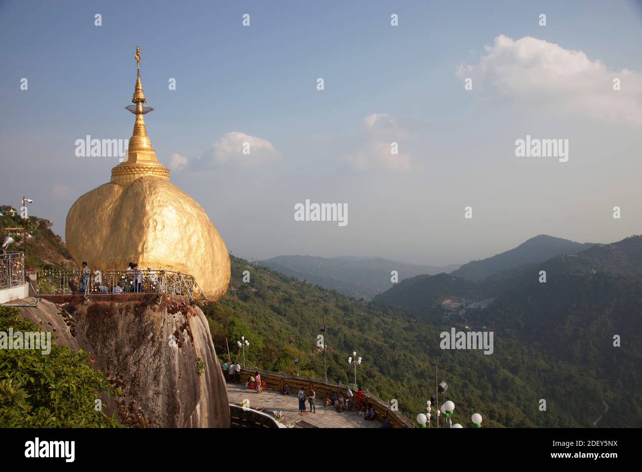 Golden Rock, Mount Kyaiktiyo, state of Mon, Myanmar, Asia Stock Photo ...