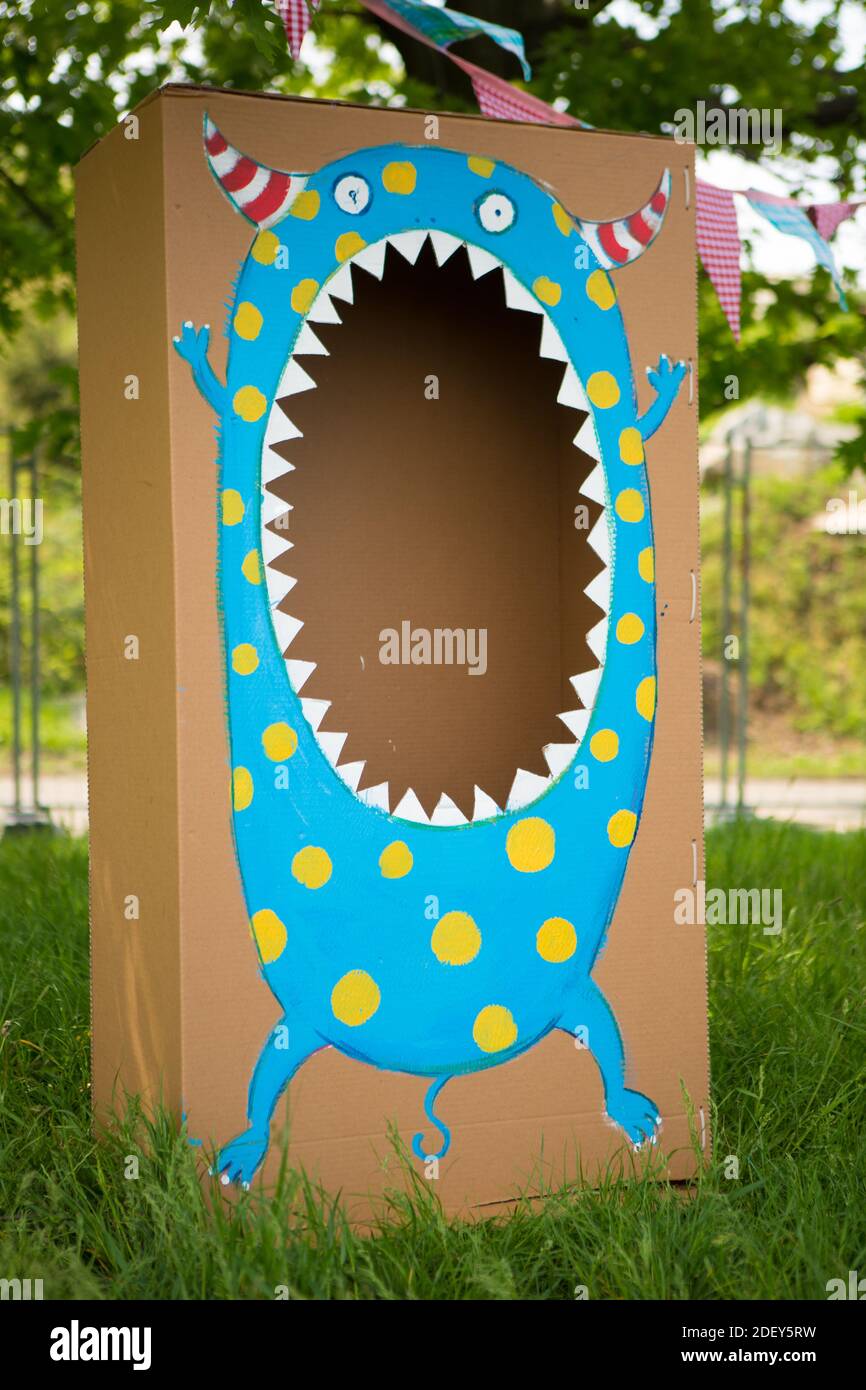 Creative decorations of cardboard Stock Photo - Alamy