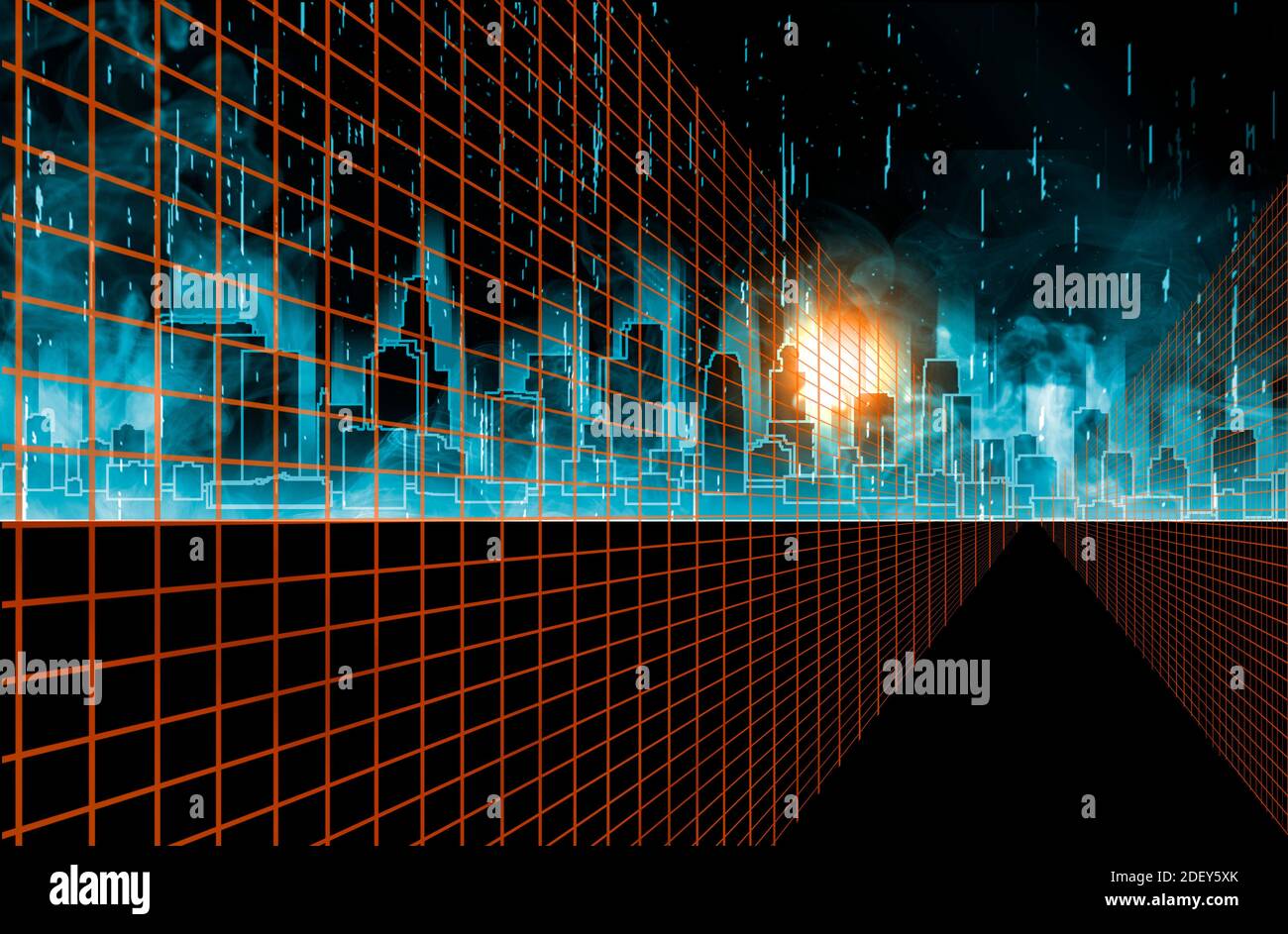 Computer generated three-dimensional matrix simulation of reality 3D ...