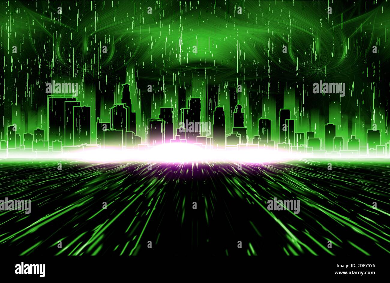 Computer generated three-dimensional matrix simulation of reality 3D ...