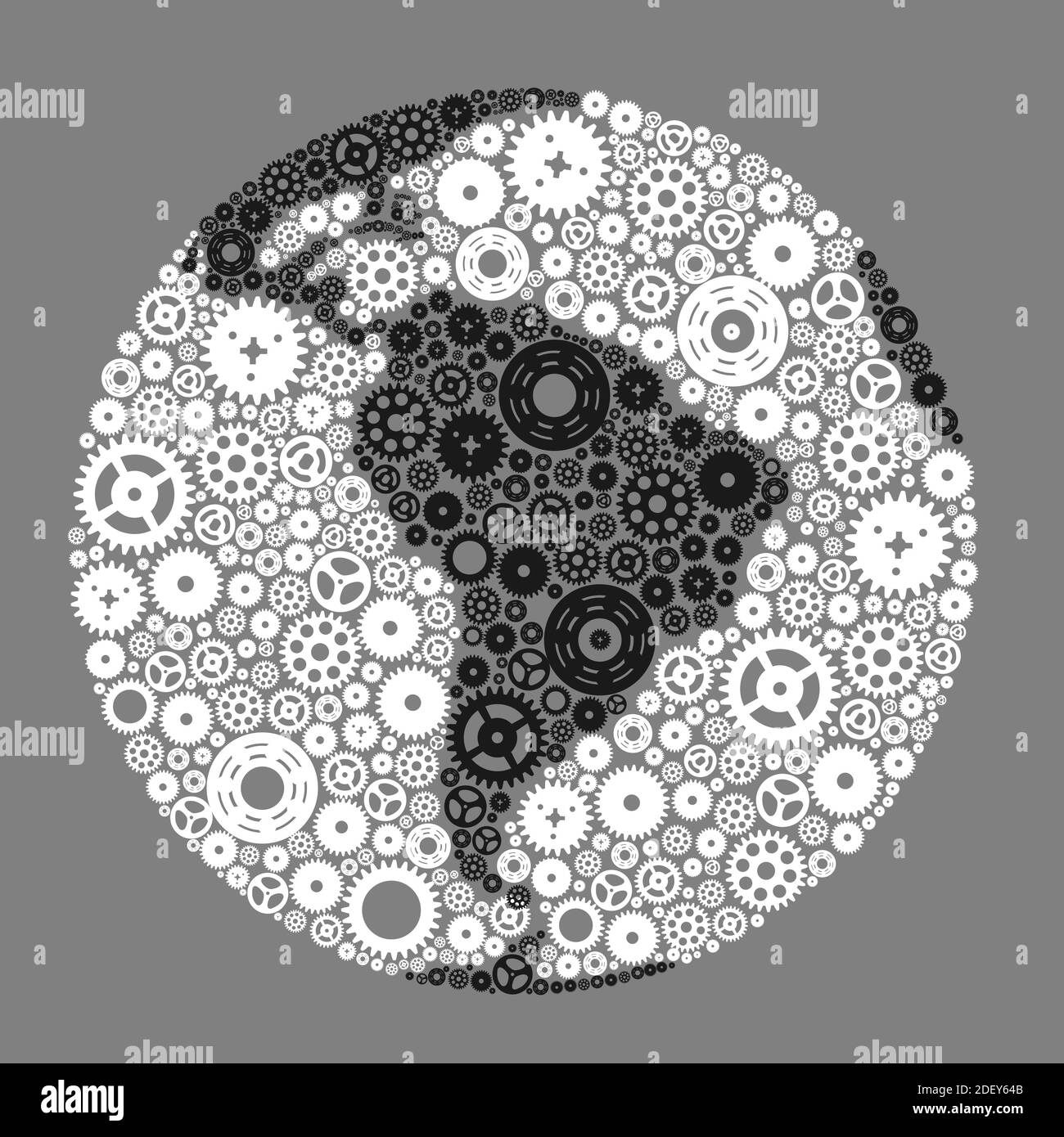 Technology Earth Concept with Wheels Illustration Stock Photo - Alamy