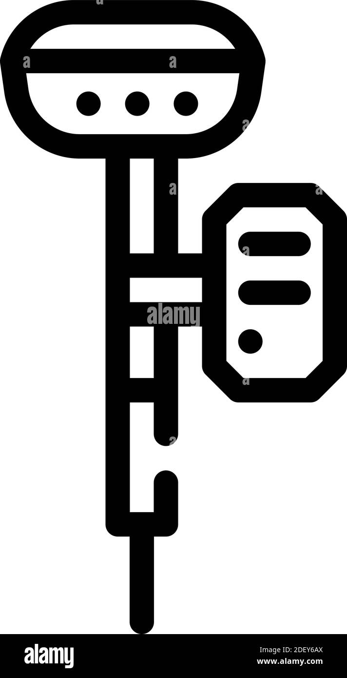 gnss receivers line icon vector illustration black Stock Vector Image ...