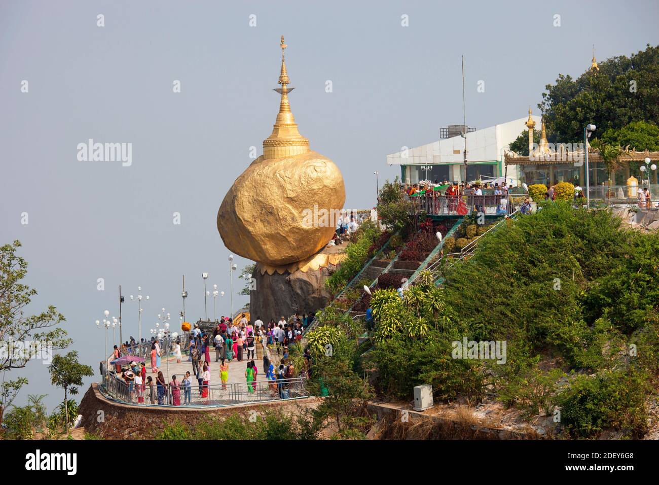 Golden Rock, Mount Kyaiktiyo, state of Mon, Myanmar, Asia Stock Photo ...