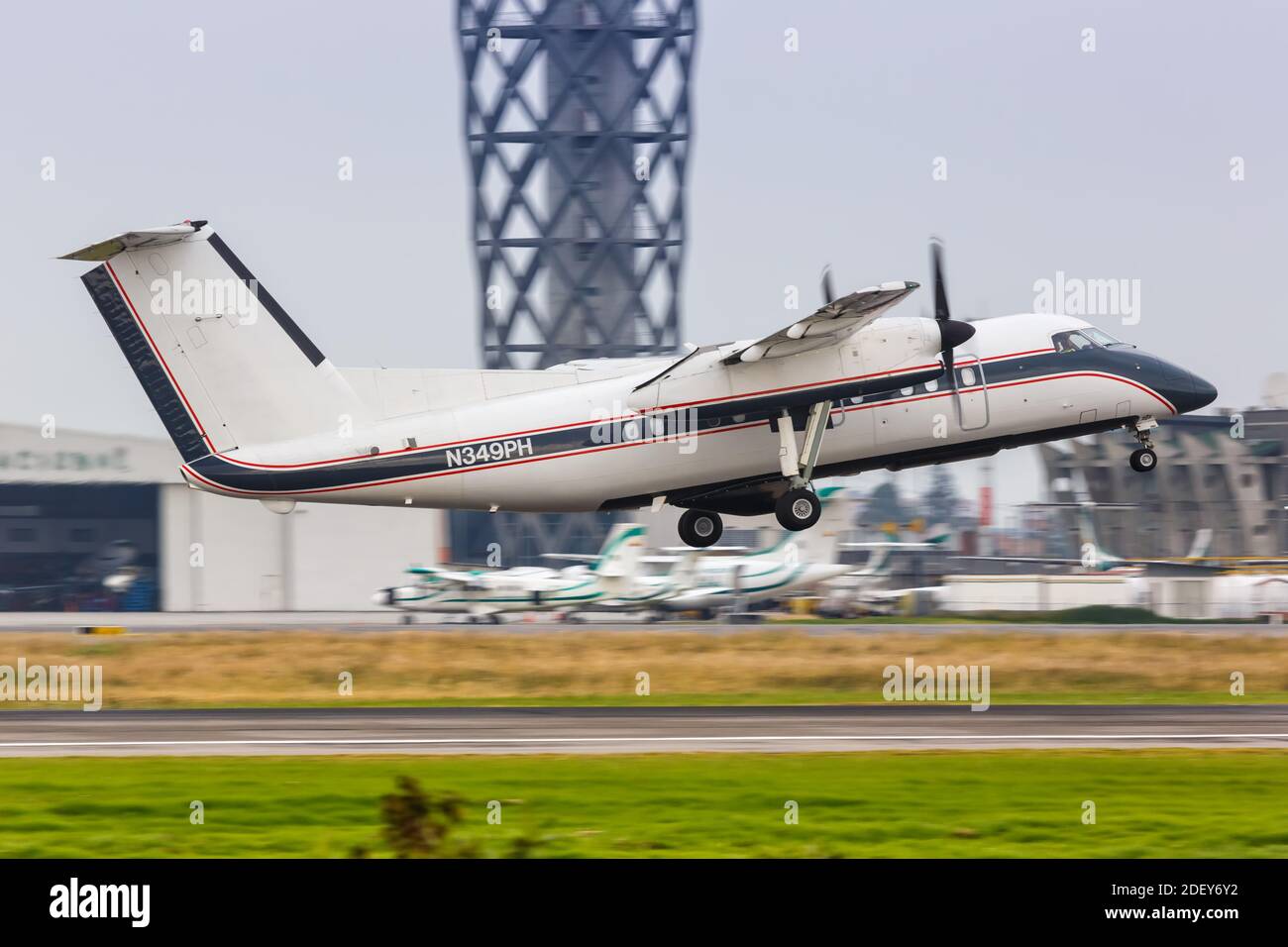 Bogota, Colombia - January 30, 2019: Bombardier DHC-8-200 airplane at ...