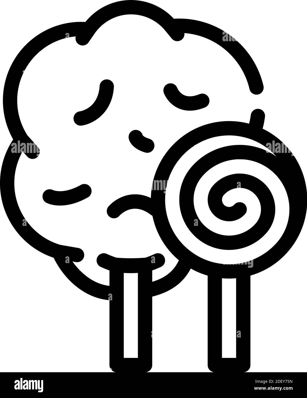 cotton candy line icon vector illustration black Stock Vector Image ...