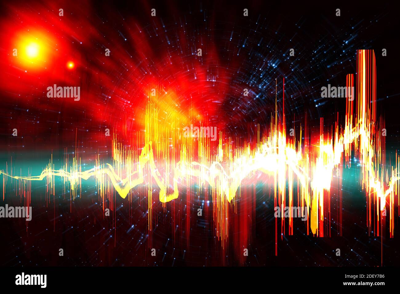 Neon Sound Waves Elements Colorful neon soundwave. Colorful visual neon ...