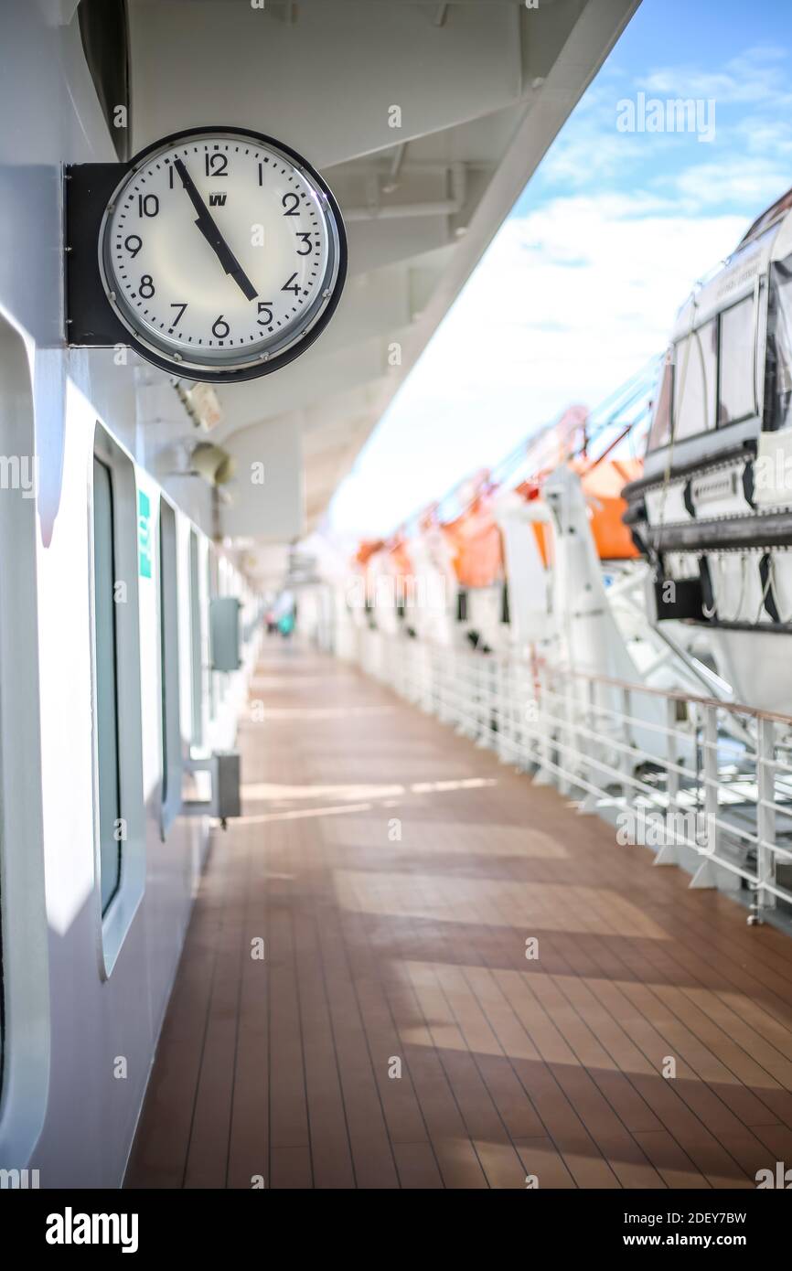 Cruise ship open deck Stock Photo - Alamy