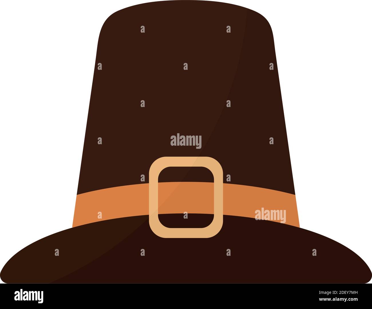 pilgrim hat with buckle and is of black color Stock Vector Image & Art ...