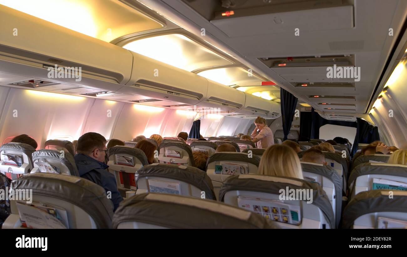 Inside Airplane Taking Off